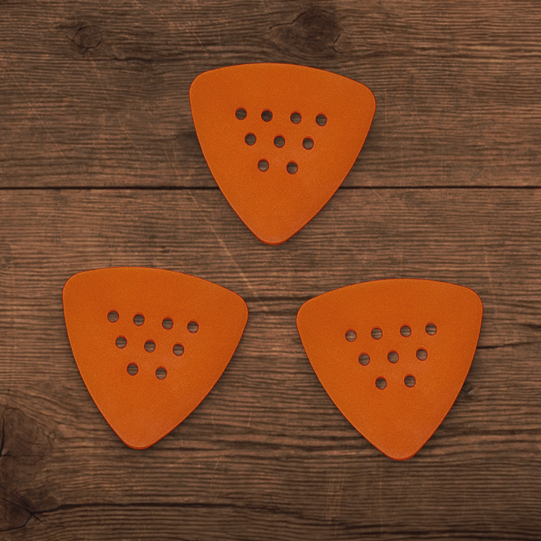 FlexGrip® Triangle Pick (Matte Orange) - 3 Picks – Woodtone Strings